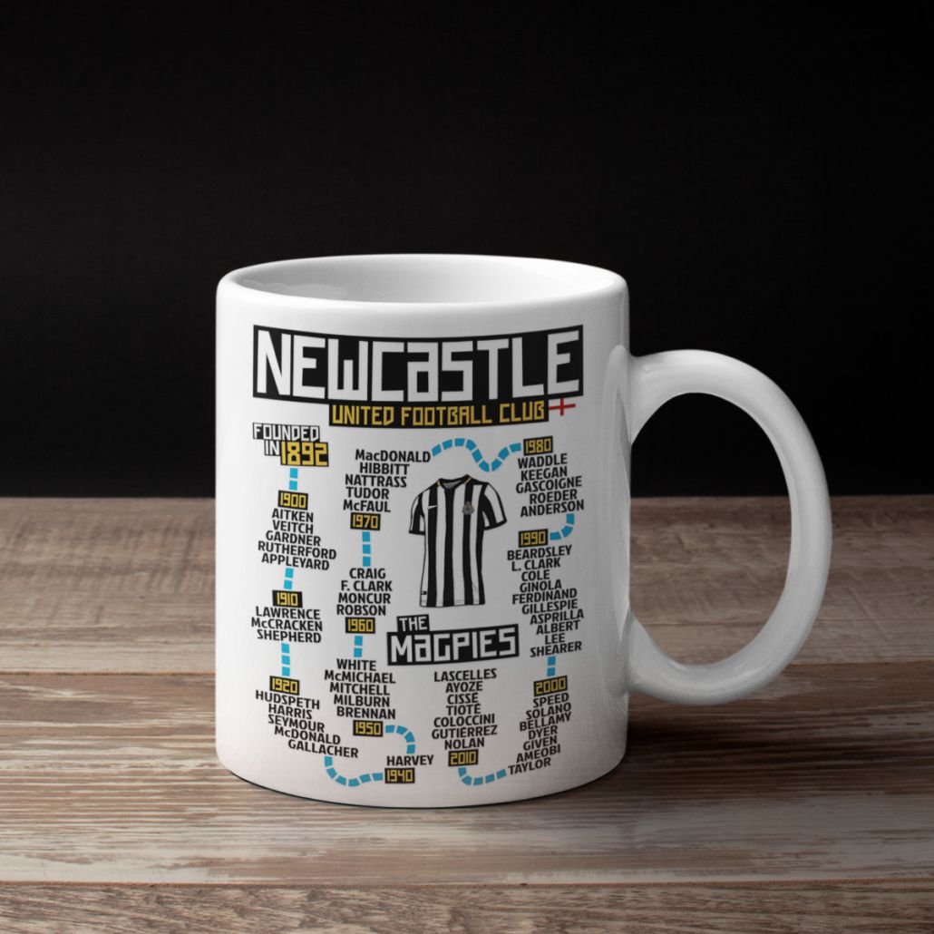 Newcastle Coffee Mug, Newcastle United Football Club Timeline Mug ...