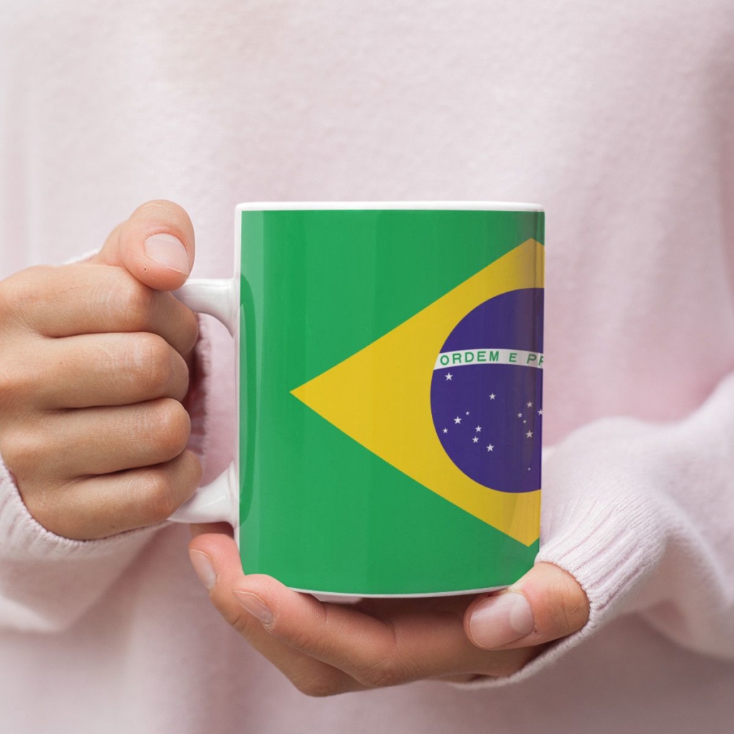 Brazil Flag Coffee Mug, Brazil’s National Flag Mug – Mugs' Heaven ...