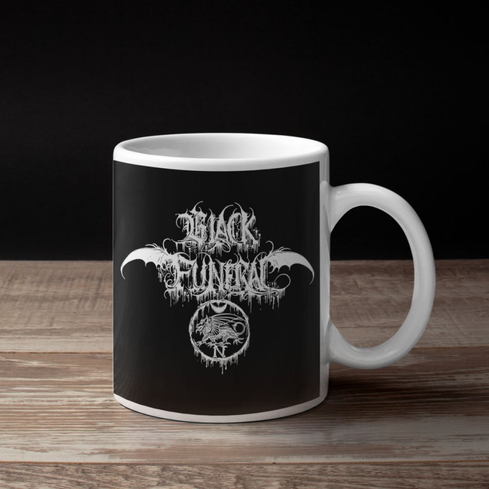 Black Funeral Coffee Mug, Black Funeral Logo Coffee Mug – Mugs' Heaven ...
