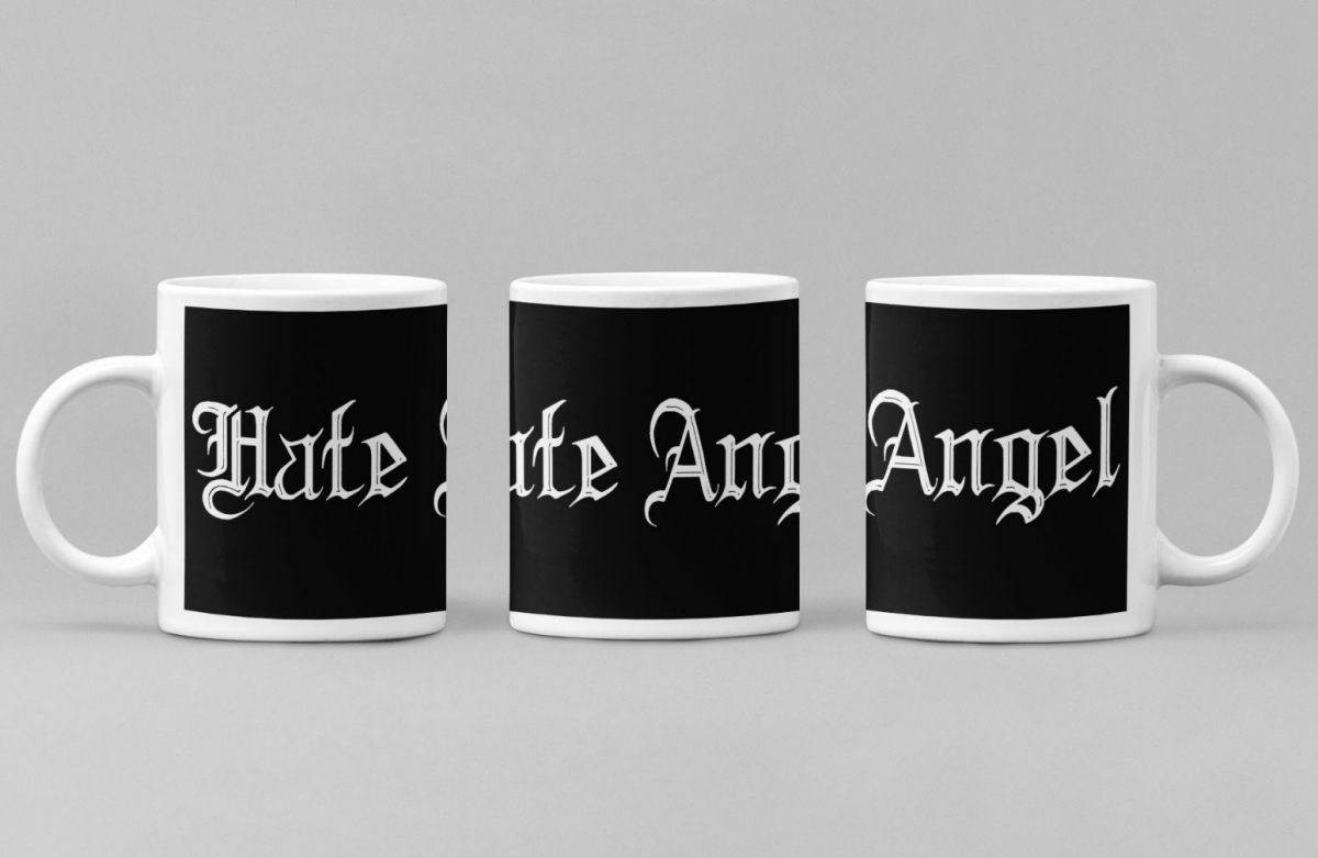 Hate Angel Coffee Mug, Hate Angel Logo Coffee Mug – Mugs' Heaven ...